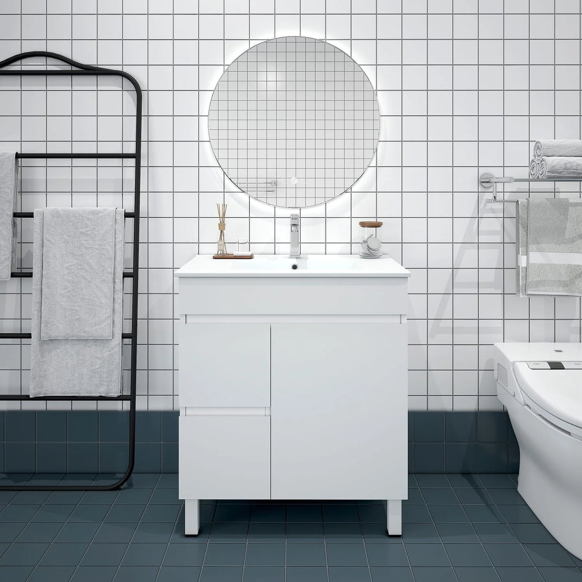 BIANCA 750mm PVC Slim Freestanding Vanity – Ava Home Interiors