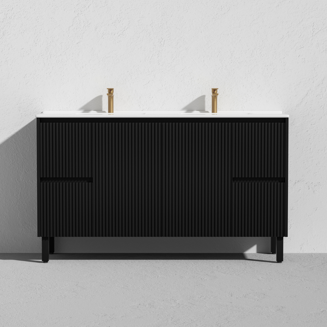 Brighton Floor Vanity 1500 mm – PVC Side Drawers | Bathroom Vanity ...