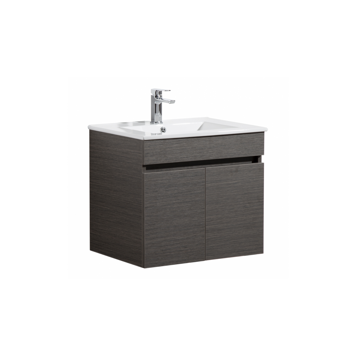 EVIE Wall Hung Vanity 600 mm – Dark Brown PVC | Bathroom Vanity – Ava ...