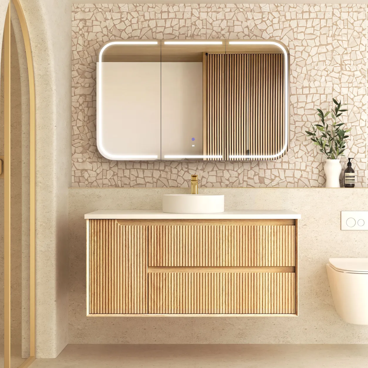 Byron Wall Hung Vanity 1200mm - Woodland Oak | Bathroom Vanity – Ava ...