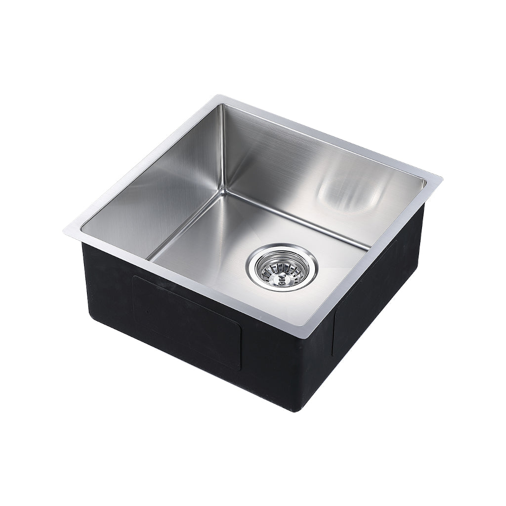 Zen Hand Made Single Kitchen Sink 450mm - Stainless Steel Over/Undermo ...